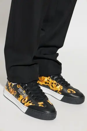 Versace Low Top Barocco Sneakers - Black