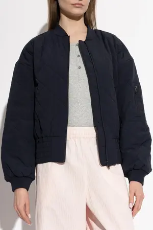 RETHINKIT STUDIOS Quilted Bomber Jacket - Navy Blue