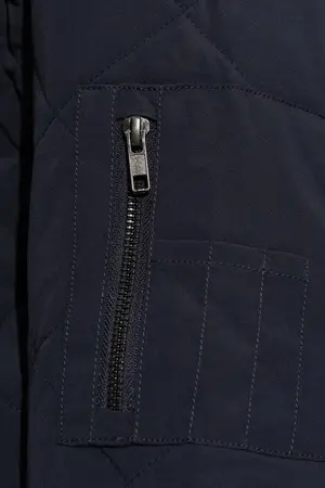 RETHINKIT STUDIOS Quilted Bomber Jacket - Navy Blue