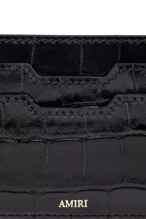 Amiri Leather Card Holder - Black