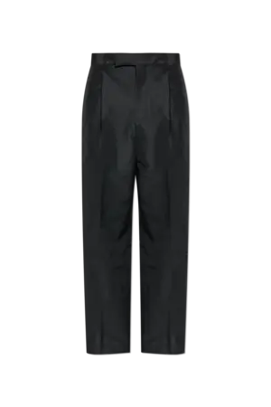 JIL SANDER Wide-leg Pleated Trousers - Black