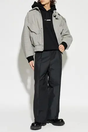 JIL SANDER Wide-leg Pleated Trousers - Black