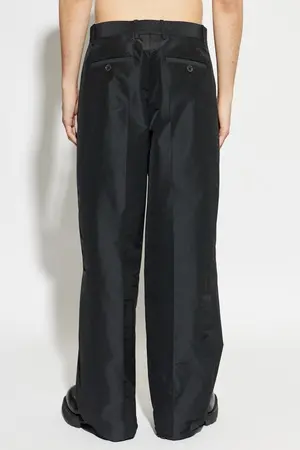 JIL SANDER Wide-leg Pleated Trousers - Black
