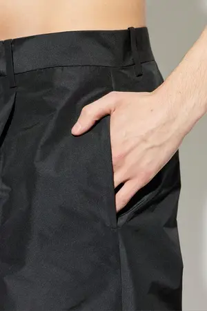 JIL SANDER Wide-leg Pleated Trousers - Black