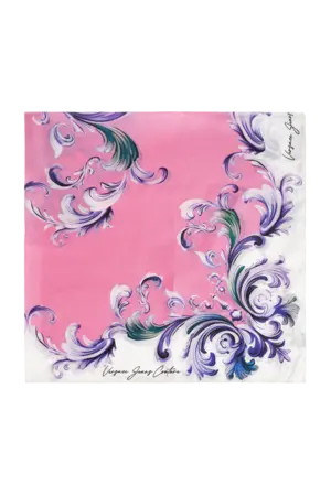 Versace Scarf With 'barocco' Pattern - Pink