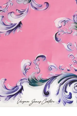 Versace Scarf With 'barocco' Pattern - Pink