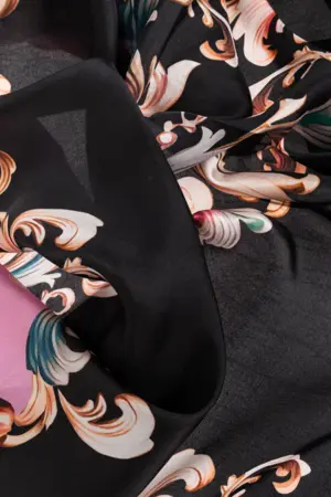 Versace Scarf With 'barocco' Pattern - Black