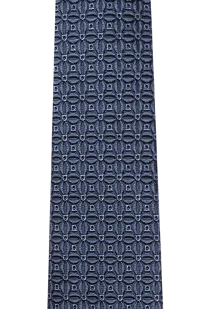 FERRAGAMO Silk Neck Tie - Navy Blue