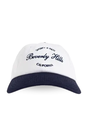 SPORTY & RICH Cotton Baseball Cap - White