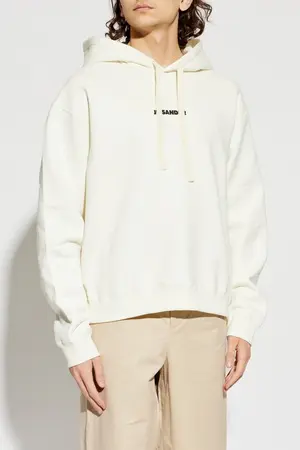 JIL SANDER Hooded Sweatshirt - Cream