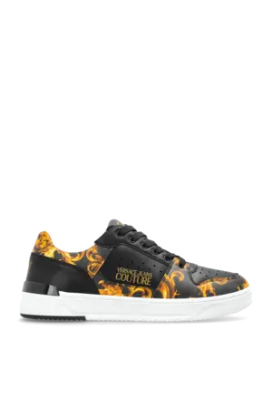 Versace Barocco Printed Sneakers - Black