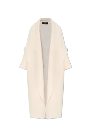 Balmain Long Coat With Vent - Pink