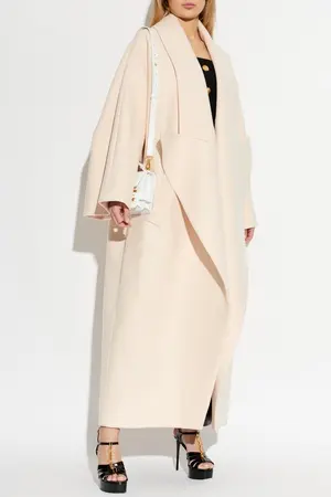 Balmain Long Coat With Vent - Pink