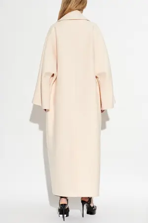Balmain Long Coat With Vent - Pink