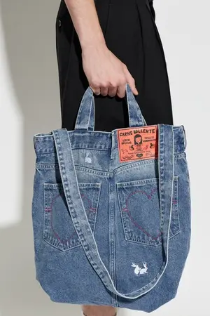 CARNE BOLLENTE Denim Shopper Bag