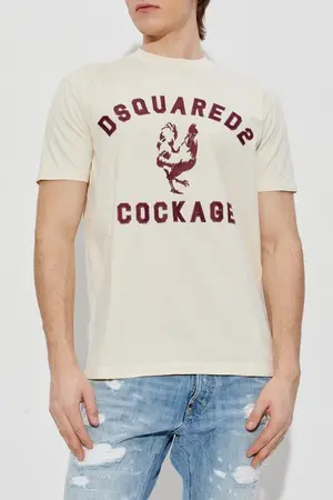 Dsquared2 T-shirt With Logo - Cream