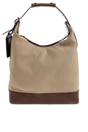 Moschino Shoulder Bag With Logo - Beige
