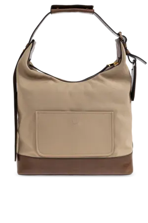 Moschino Shoulder Bag With Logo - Beige