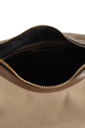Moschino Shoulder Bag With Logo - Beige
