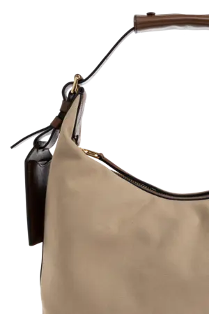 Moschino Shoulder Bag With Logo - Beige