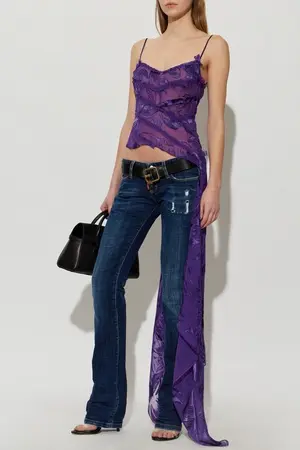 Dsquared2 Transparent Dress With Decorative Pattern