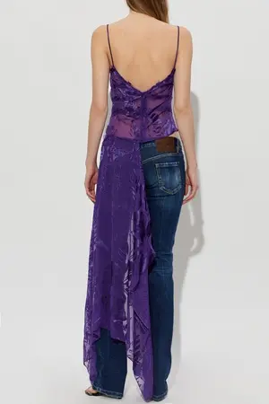 Dsquared2 Transparent Dress With Decorative Pattern