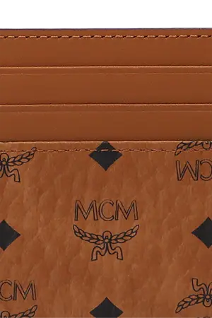 Mcm Card Case With Clip - Brown