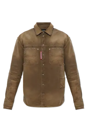 Dsquared2 Vintage Effect Denim Shirt - Brown