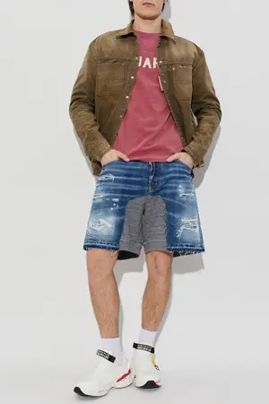 Dsquared2 Vintage Effect Denim Shirt - Brown