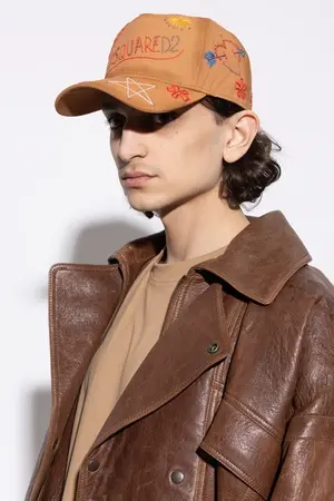 Dsquared2 Embroidered Baseball Cap - Brown