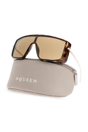 Alexander McQueen Rectangular Sunglasses - Brown