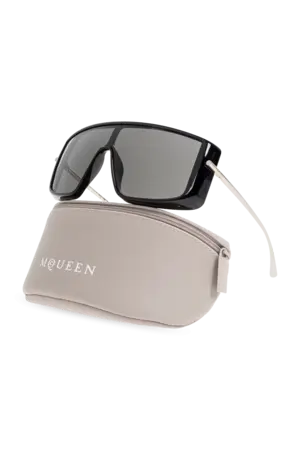 Alexander McQueen Oversized Mask Sunglasses - Black