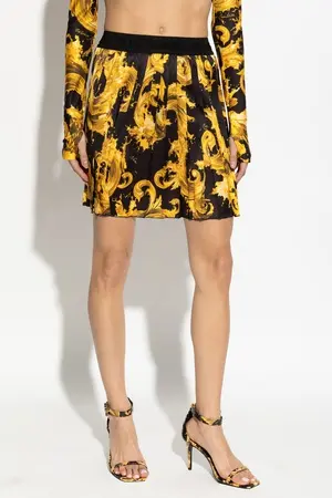 Versace Pleated Skirt With 'barocco' Pattern