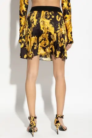 Versace Pleated Skirt With 'barocco' Pattern