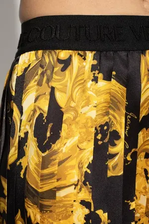 Versace Pleated Skirt With 'barocco' Pattern