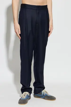 Giorgio Armani Herringbone Pattern Tailored Trousers