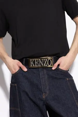 Kenzo Leather Belt With Logo