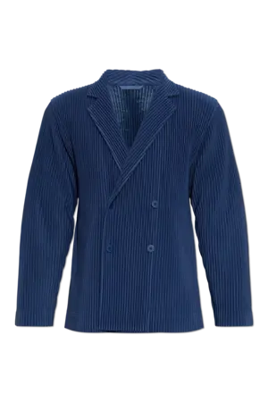 Issey Miyake Pleated Blazer - Navy Blue
