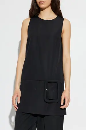 AMI Paris Wool Mini Dress With Belt
