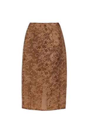Acne Studios Lace Pencil Skirt - Brown