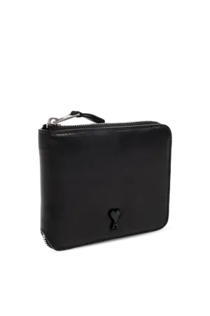 AMI Paris Leather Wallet With Logo