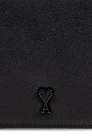 AMI Paris Leather Wallet With Logo