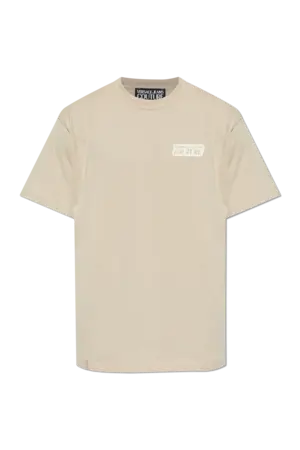 Versace T-shirt With Logo - Beige