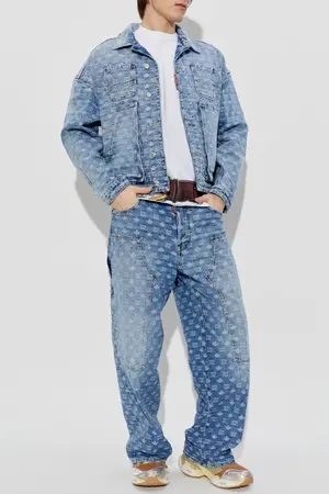 Dsquared2 Monogram Denim Trucker Jacket