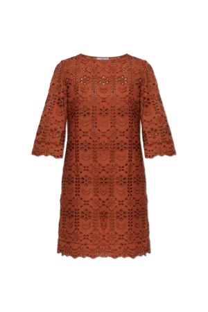 Paul Smith Lace A-line Mini Dress - Brown