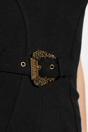 Versace Pencil Dress With Baroque Buckle