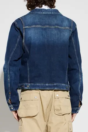 Dsquared2 Denim Vintage-effect Jacket - Navy Blue