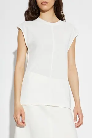 AMI Paris Sleeveless Top - White