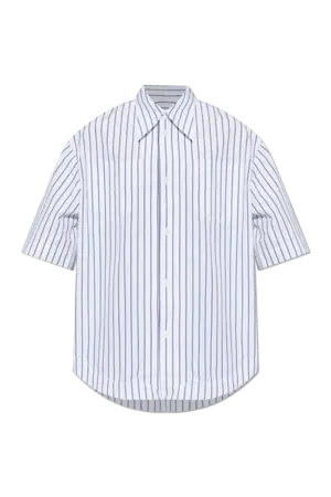 AMI Paris Shirt With Stripe Pattern - White