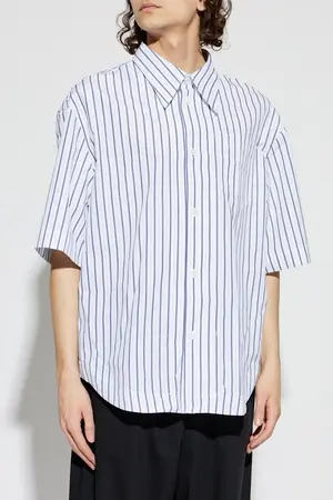 AMI Paris Shirt With Stripe Pattern - White